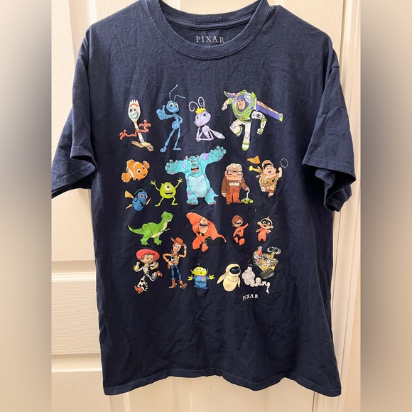 Shirts | Pixar Characters Navy Blue Shirt Size Lg Wally Sully Woody ...
